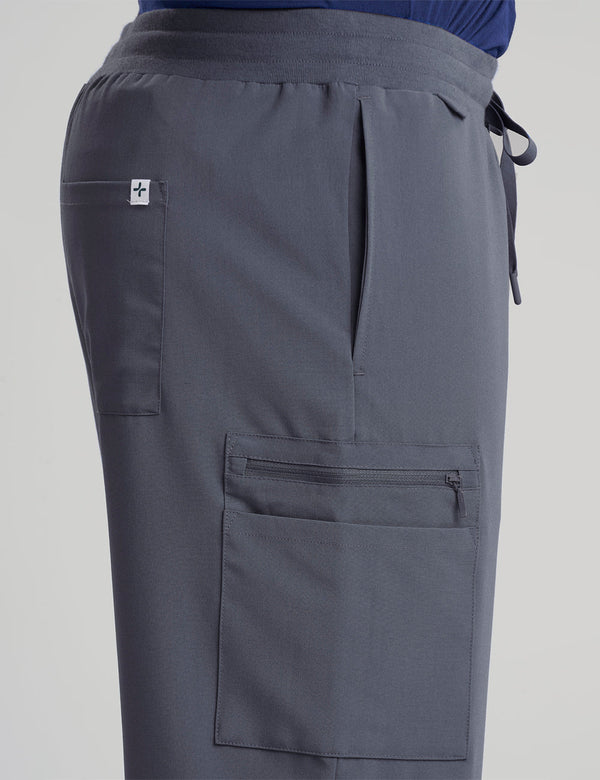 Mens 7-Pocket Scrub Pants - Pewter | Care+Wear x N Natori